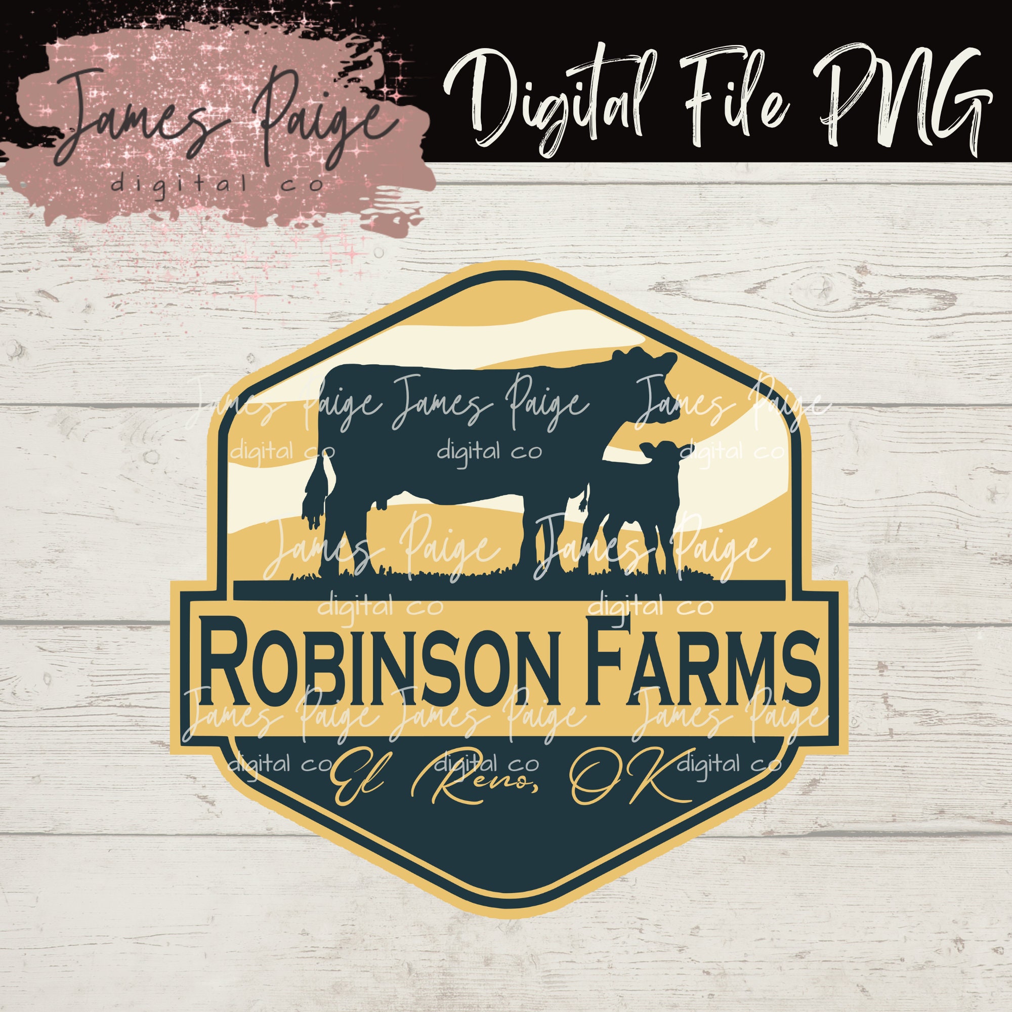 Custom Farm Logo PNG Personalized Farm File Cattle Logo - Etsy