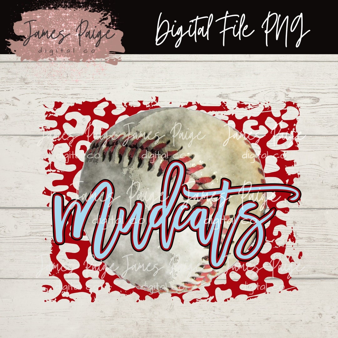 Baseball Leopard Print PNG | Sublimation | Mudcats Baseball | Baseball ...