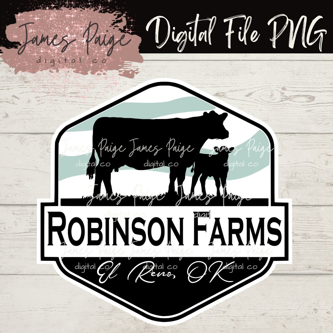 Custom Farm Logo PNG | Personalized Farm File | Cattle Logo ...