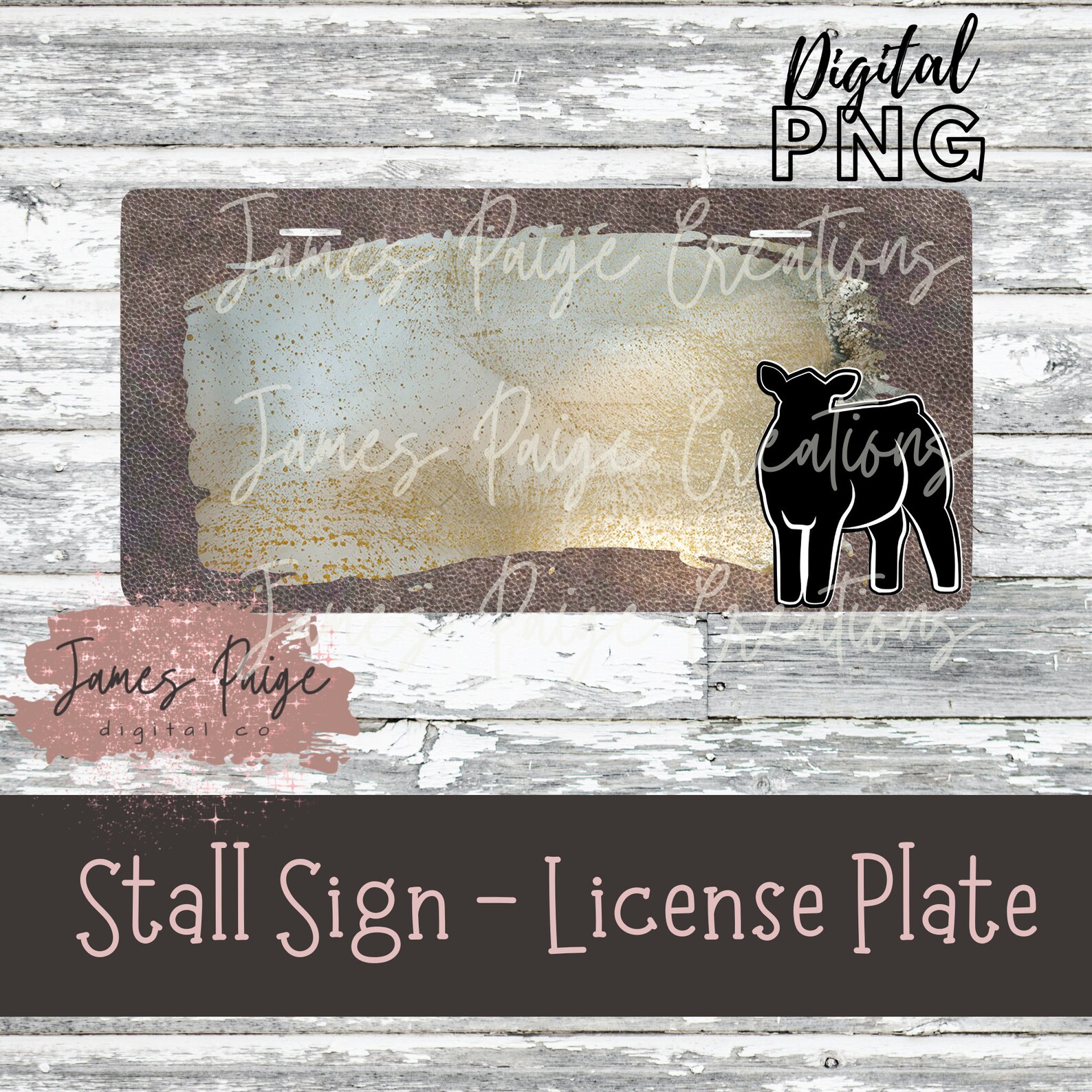 Steer Stall Sign | Sublimation | Show Steer Digital | License Plate ...