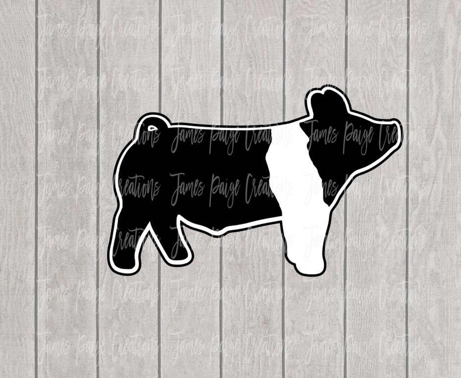 PIG Digital File | PIG SVG File | Show Pig Design | Hamp Barrow | 4H ...