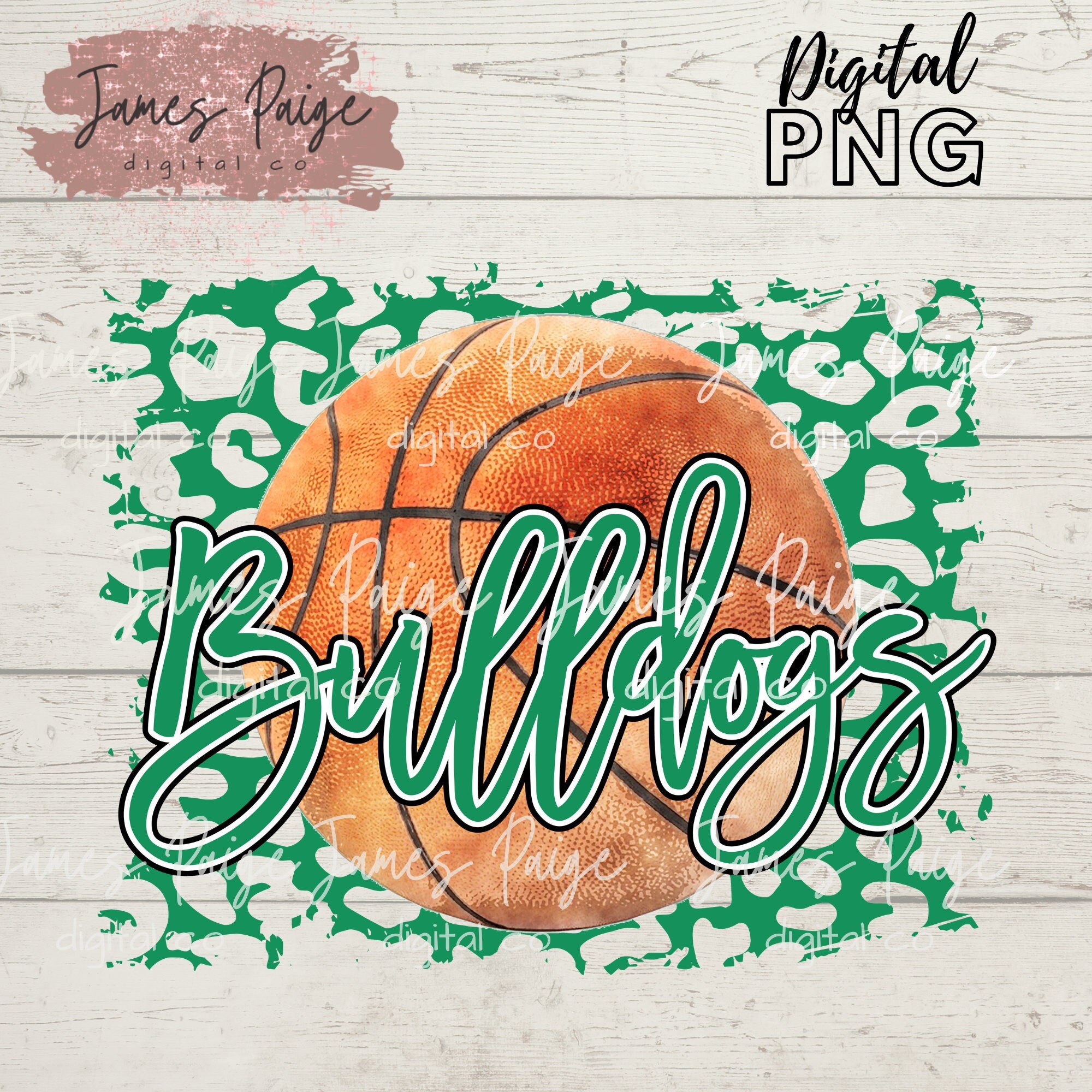 Basketball Leopard Print PNG Sublimation Bulldog - Etsy