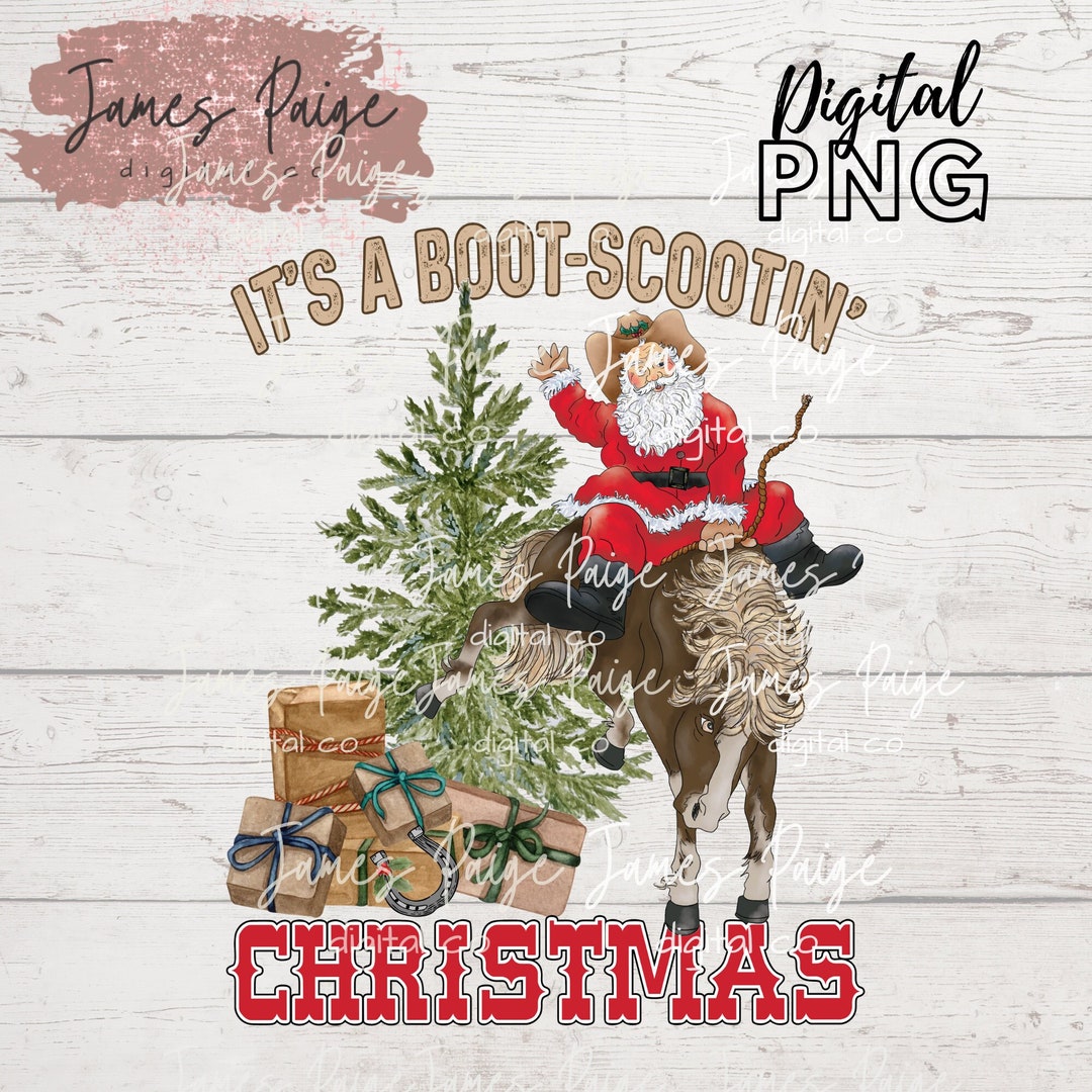Boot Scootin' CHRISTMAS | Christmas PNG | Sublimation | Rodeo Shirt Png ...