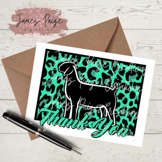 Thank You Note Digital File Show Goat Thank You Show Goat - Etsy