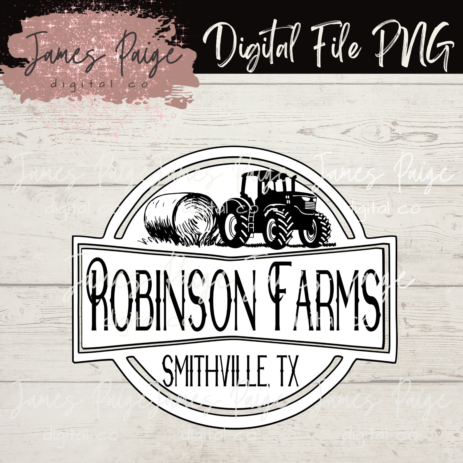 Custom Farm Logo PNG | Personalized Farm Logo | TRACTOR | Sublimation ...