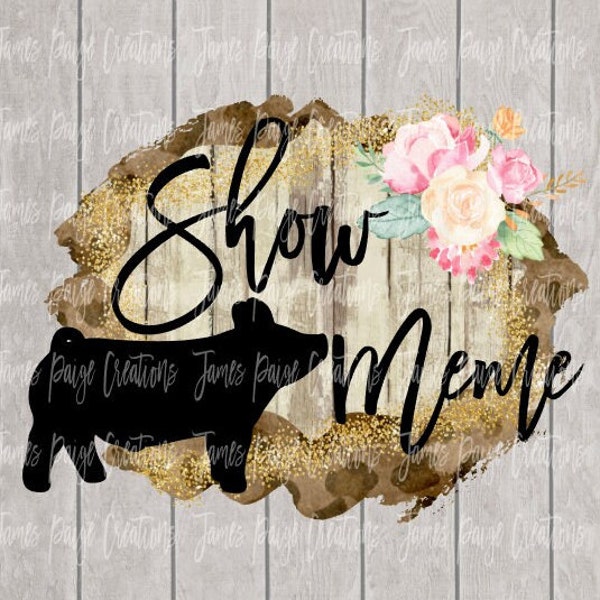 FAIR SEASON PNG Show Pig Digital File Pig Sublimation Show Pig Png Pig ...