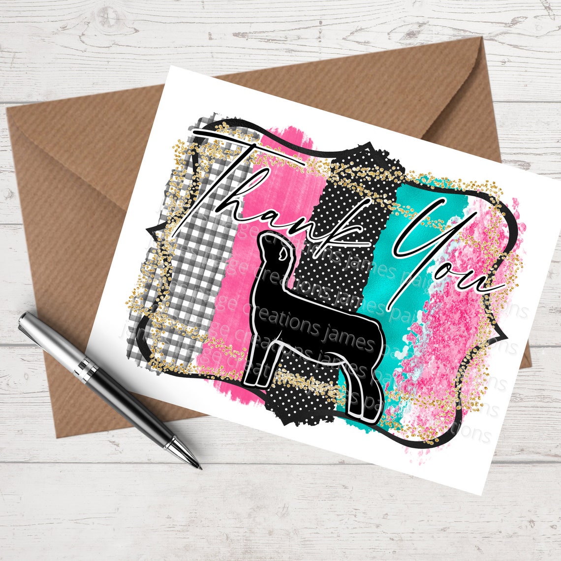 Thank You Note Digital File Show LAMB Thank You Show Lamb - Etsy