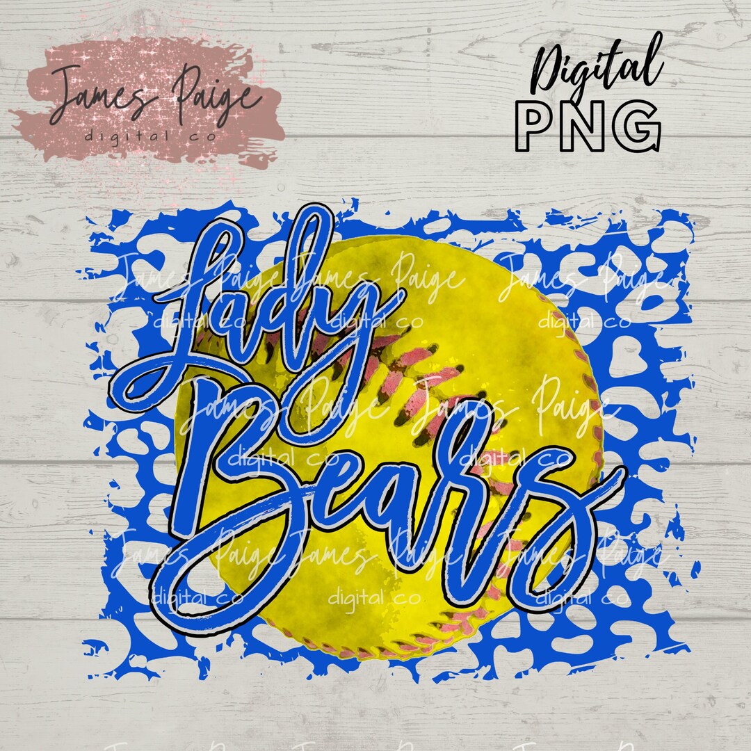 Softball Leopard Print PNG | Sublimation | Lady Bears Softball ...