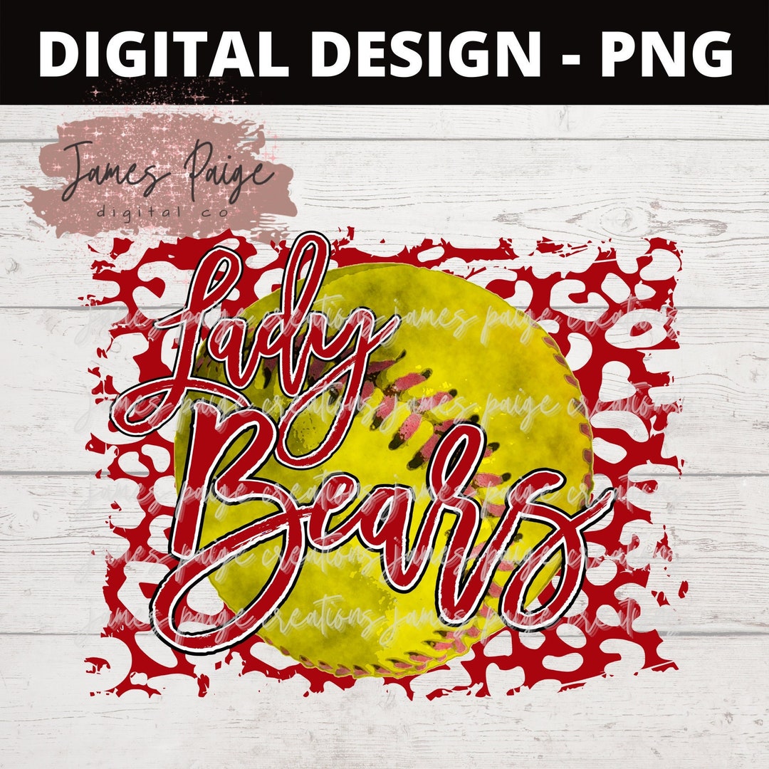 Softball Leopard Print PNG | Sublimation | Lady Bears Softball ...