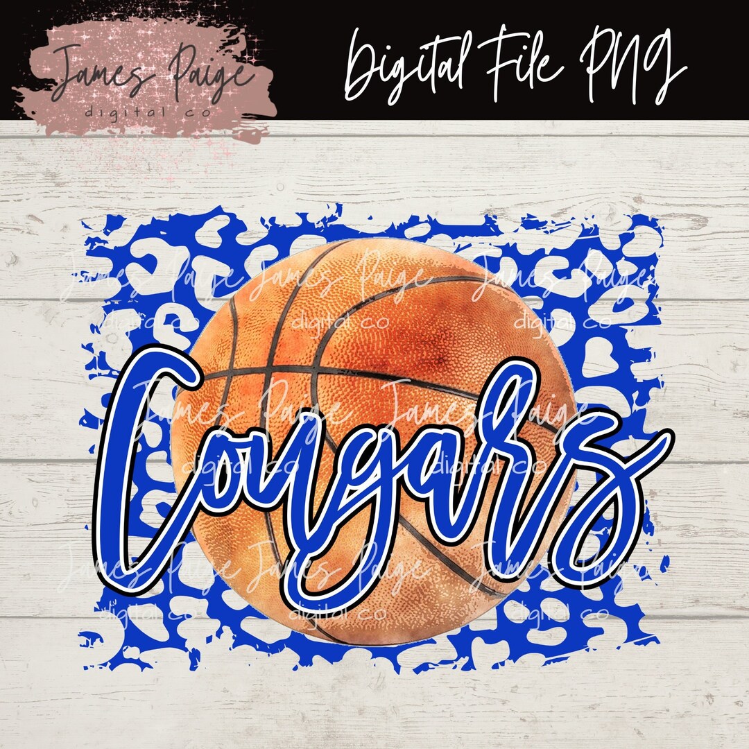Basketball Leopard Print PNG | Sublimation | Cougars Basketball ...