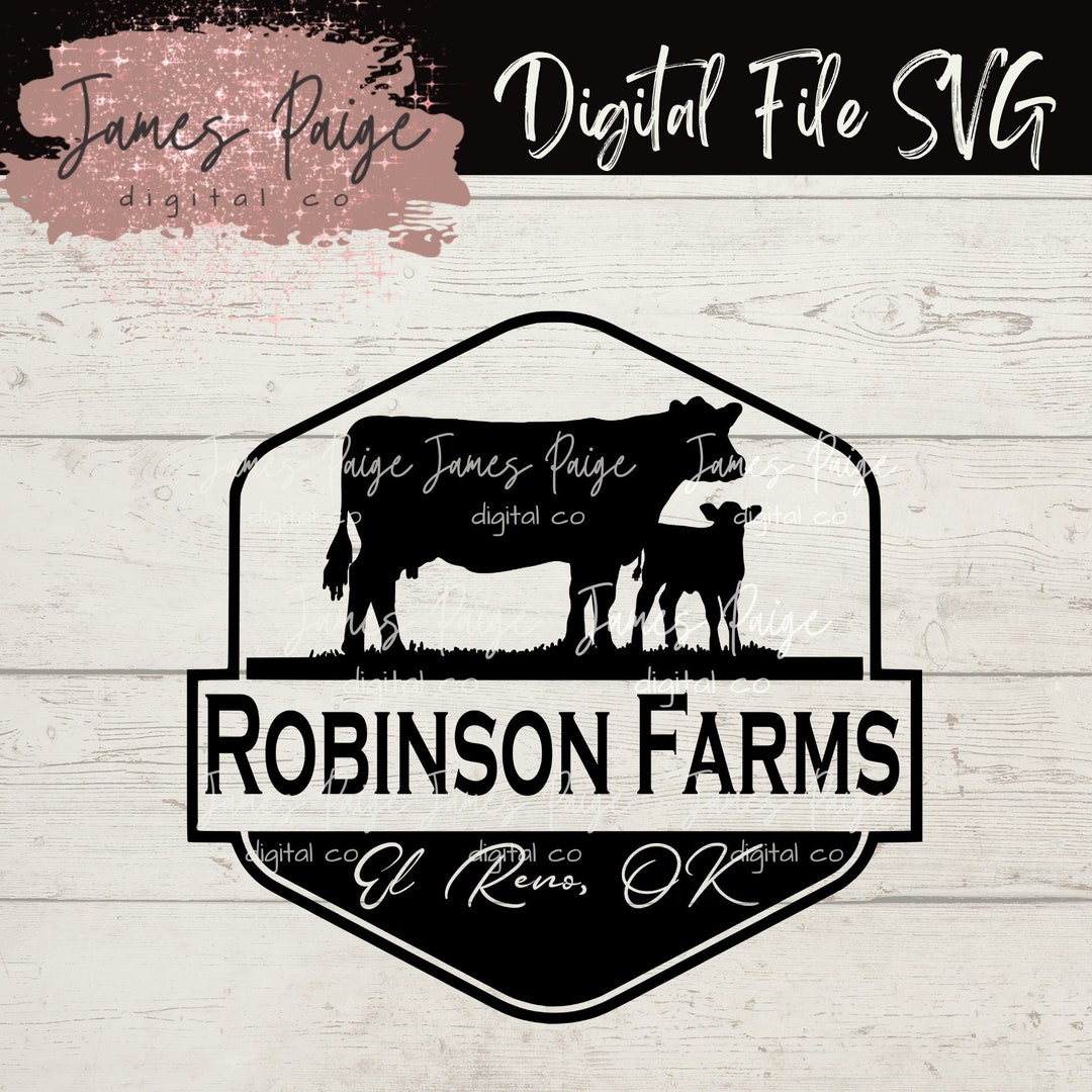 Custom Farm Logo SVG and PNG | Personalized Farm File | Cattle Logo ...