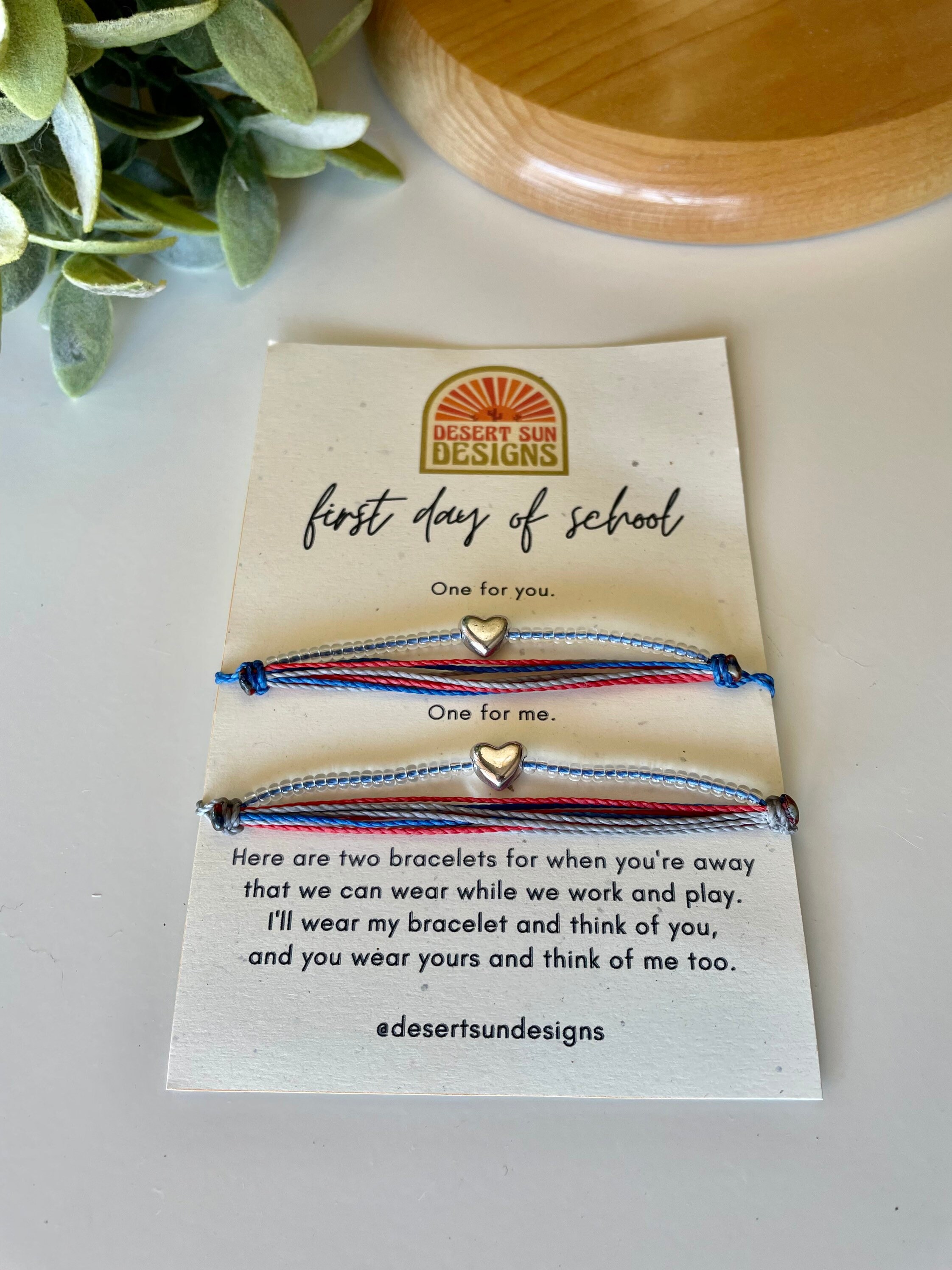 Back to School Bracelets, First Day of School Bracelets, Mommy and Me ...