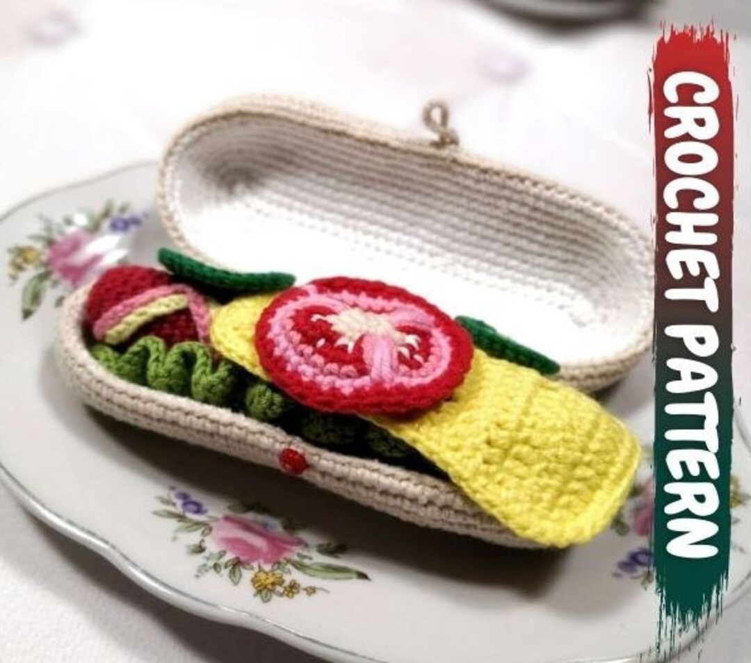 Hot Dog Crochet Pattern, Fast Food Crochet Pattern, Amigurumi Hot Dog ...
