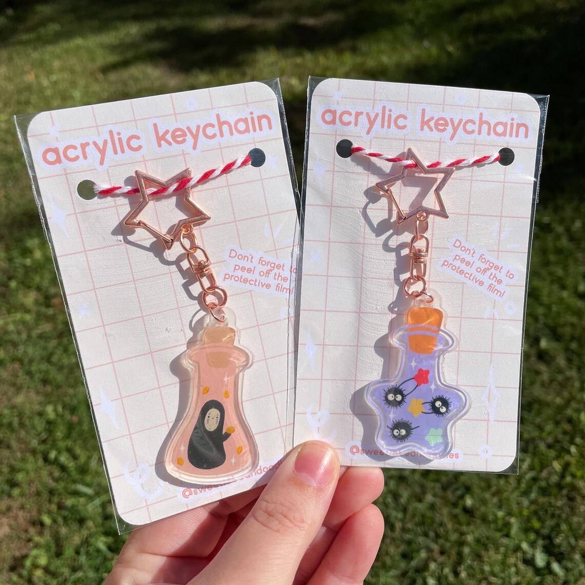 Spirited Away Acrylic Charm Keychain No Face Keychain Soot - Etsy