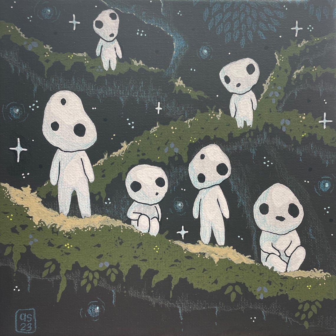 Kodama 8x8 Art Print - Etsy