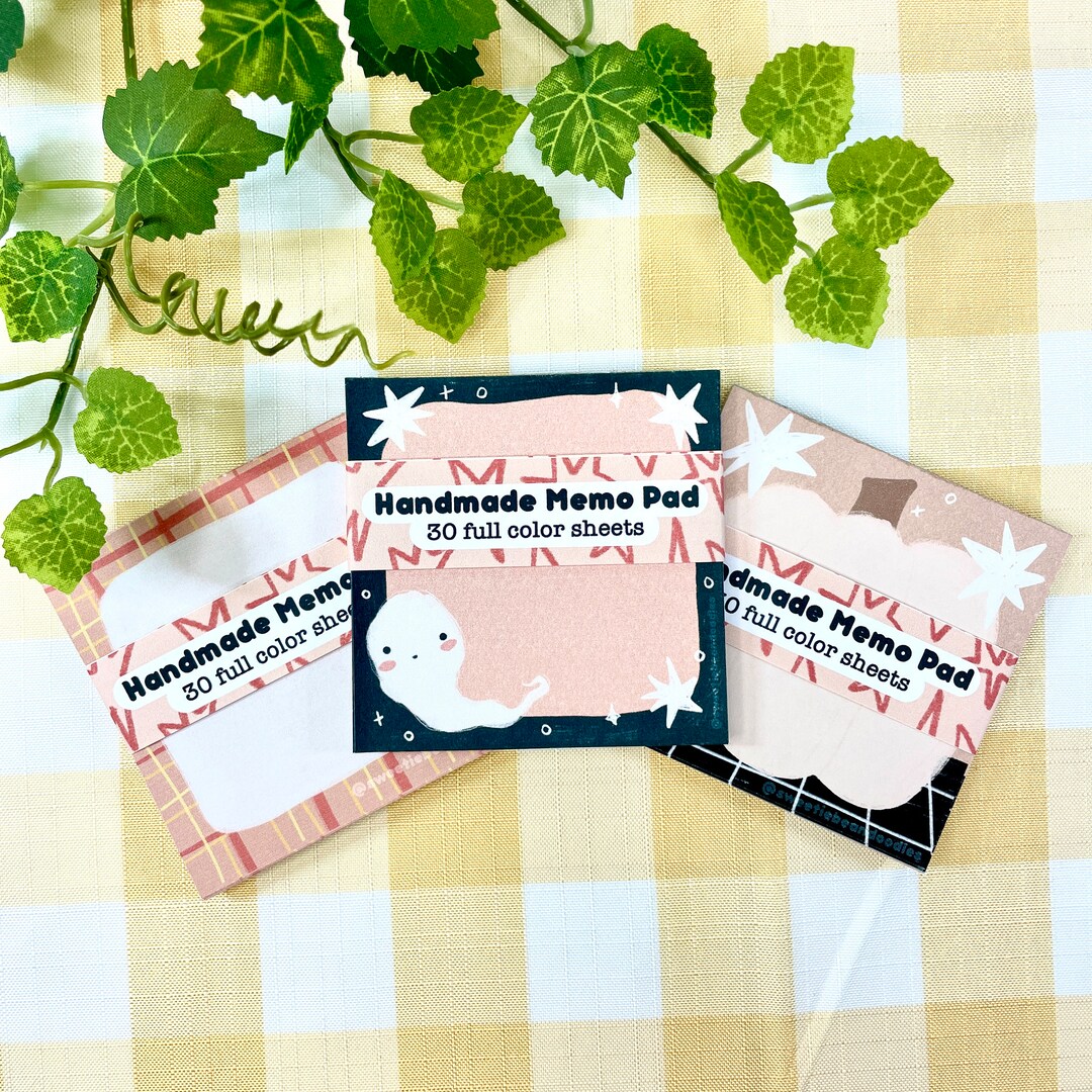 Fall Handmade Memo Pads Fall Notepads Ghost Notepad Pumpkin Notepad ...