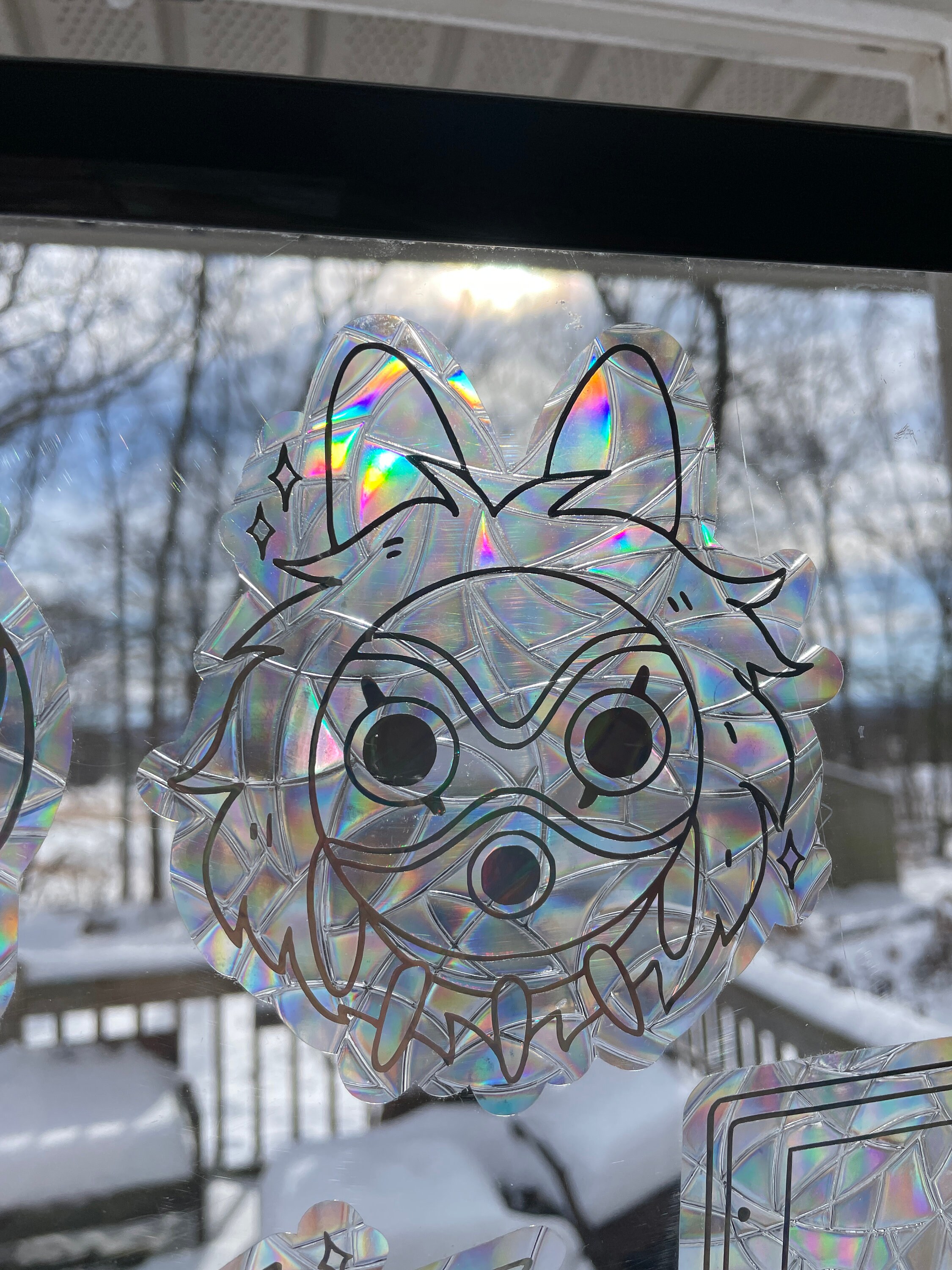 San's Mask Princess Mononoke Sun Catcher Window Cling - Etsy