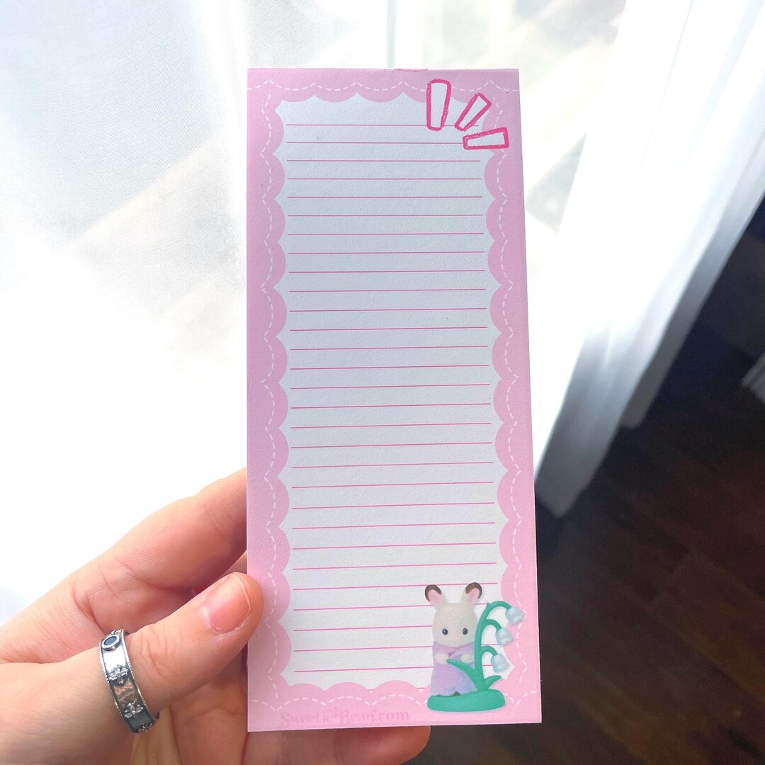 Pink Critter Lily of the Valley Handmade Stationery 3x7 Inches 30 Pages ...