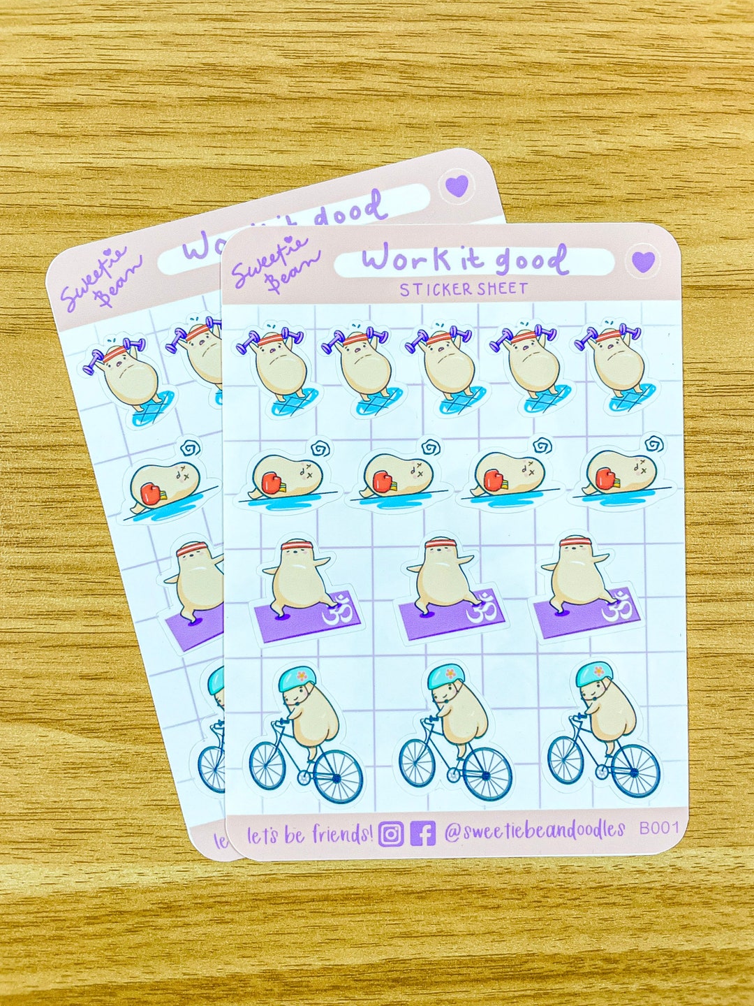 Exercise Doodles Planner Stickers Bullet Journal Stickers - Etsy