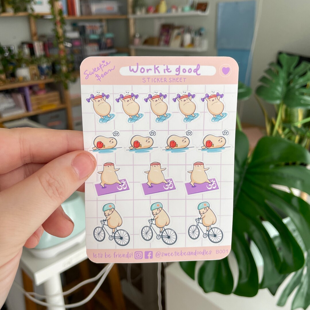 Exercise Doodles - Planner Stickers - Bullet Journal Stickers ...