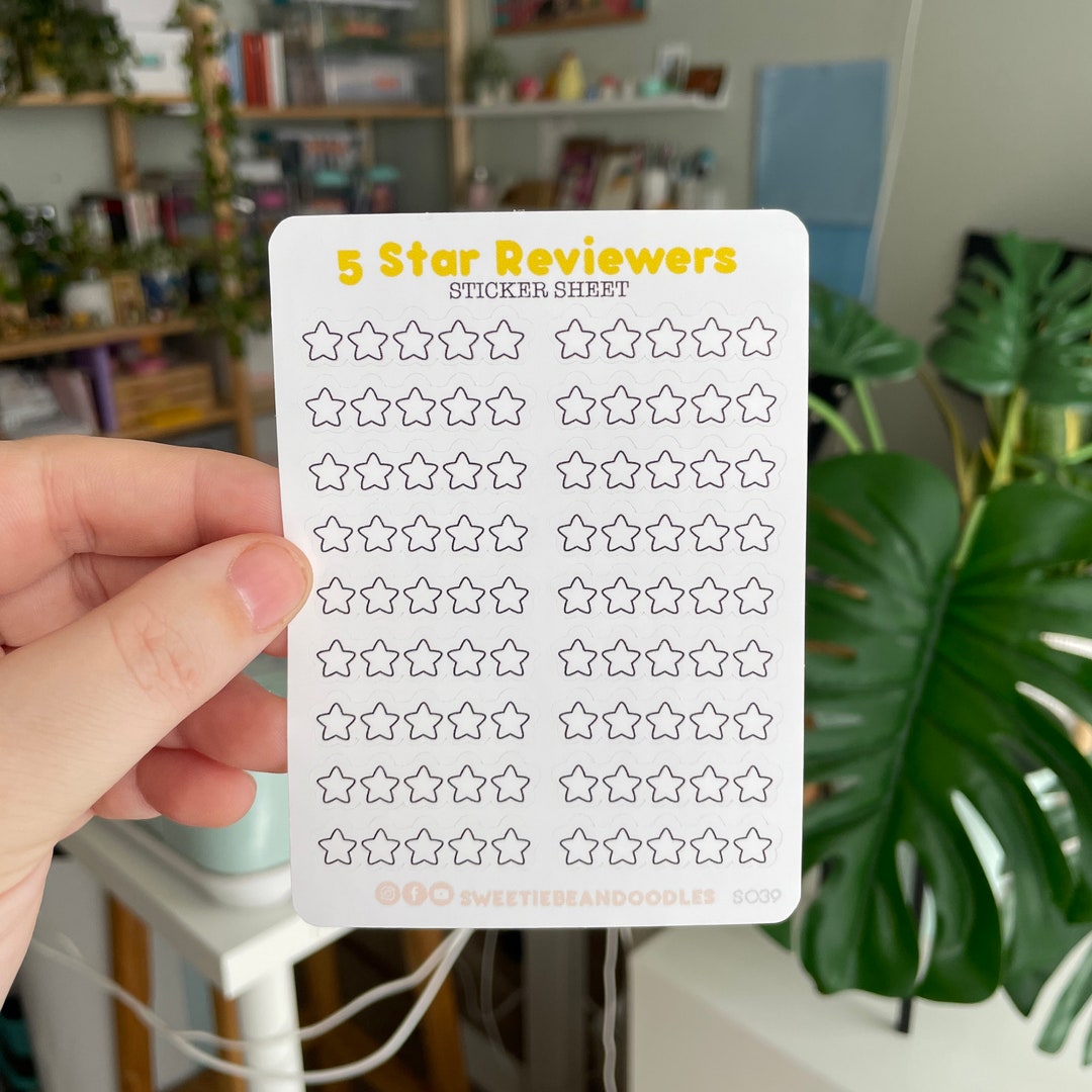 5 Star Reviewer Stickers – Planner, Journal Rating Stickers - Etsy