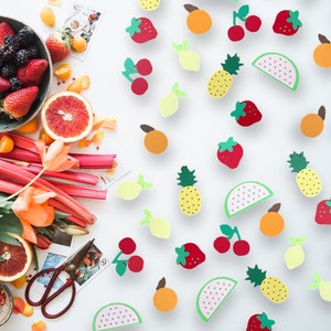 50 Piece Mixed Fruit Confetti for a Two-tti Fruty Party, Fruit Themed ...