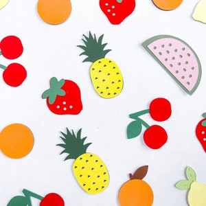 50 Piece Mixed Fruit Confetti for a Two-tti Fruty Party, Fruit Themed ...