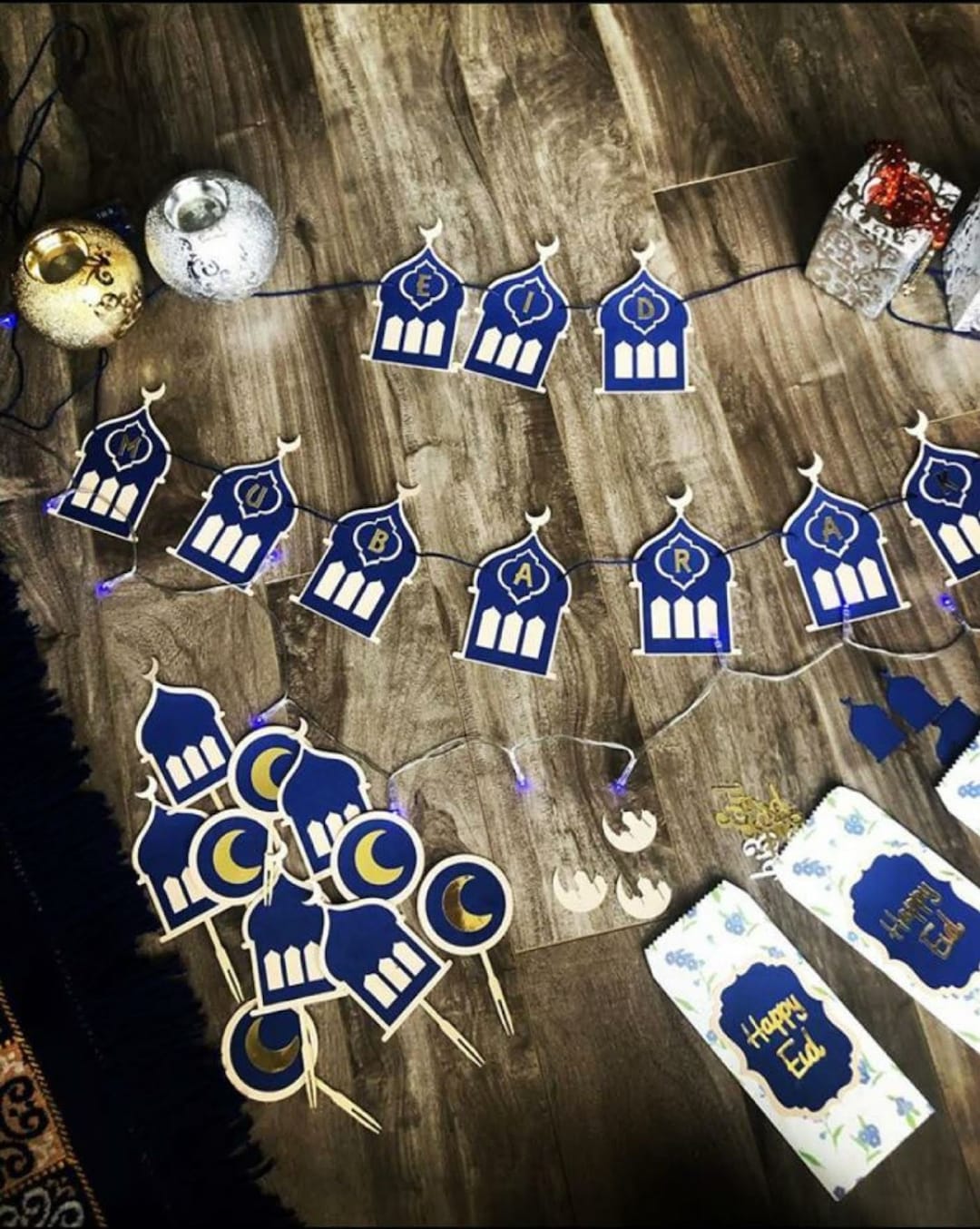 Eid Wall Decoration, Eid Mubarak Banner Modern Ramadan Decor, Eid ...