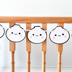 Dumpling Banner for Bao Baby Shower Decorations, Kawaii Bao Dimsum ...