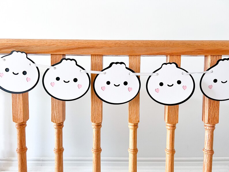Dumpling Banner for Bao Baby Shower Decorations, Kawaii Bao Dimsum ...