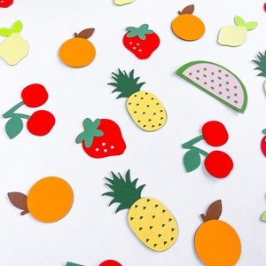 50 Piece Mixed Fruit Confetti for a Two-tti Fruty Party, Fruit Themed ...