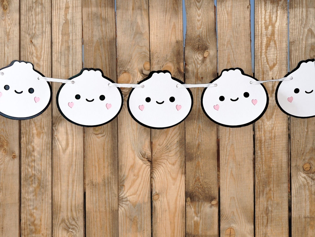 Dumpling Banner for Bao Baby Shower Decorations, Kawaii Bao Dimsum ...