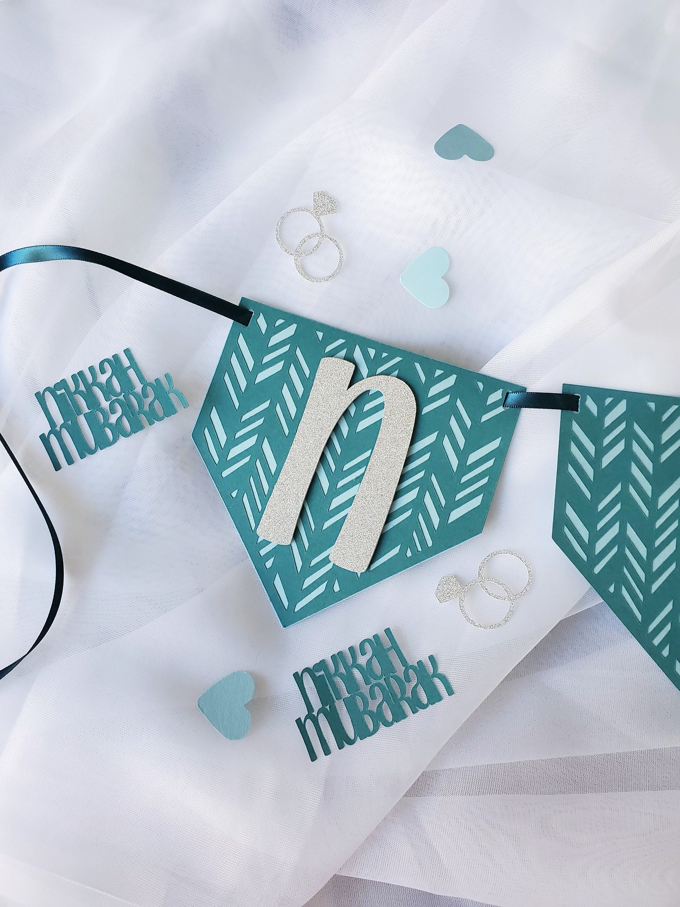 Blue Handmade Nikkah Banner for Muslim Wedding Shaadi Mubarak - Etsy