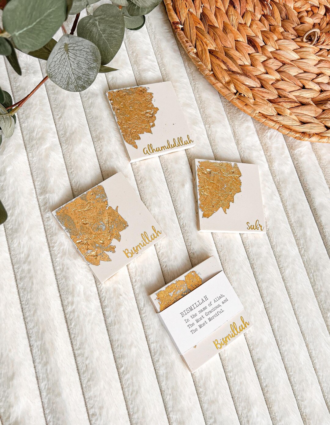 Bismillah Eid Coaster Ceramic Alhamdulillah Personalized Gift Modern ...