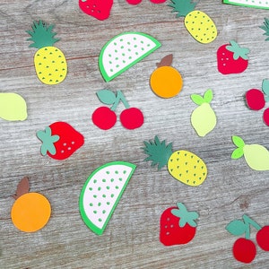 50 Piece Mixed Fruit Confetti for a Two-tti Fruty Party, Fruit Themed ...
