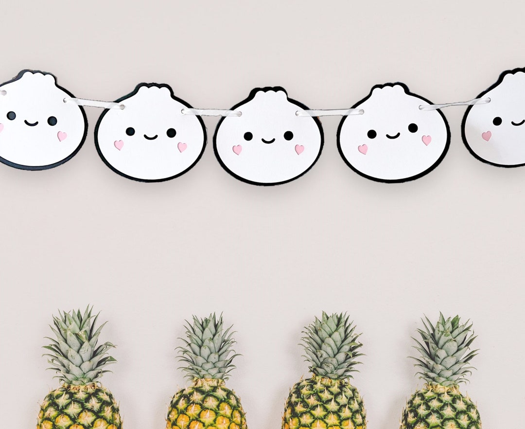 Layered Dumpling Banner for A Dumpling Baby Shower, Little Dumpling ...