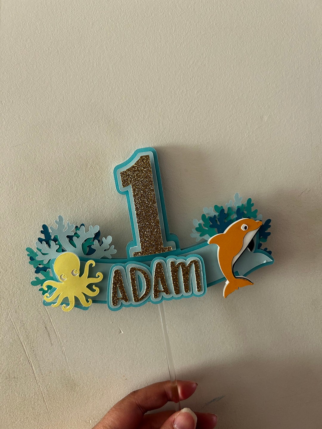 Customized Cake Topper for Under the Sea, Octopus, Whale Theme, Under ...