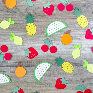 50 Piece Mixed Fruit Confetti for a Two-tti Fruty Party, Fruit Themed ...