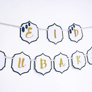 Eid Mubarak Banner, Eid Wall Decoration Muslim Eid Table Decoration ...