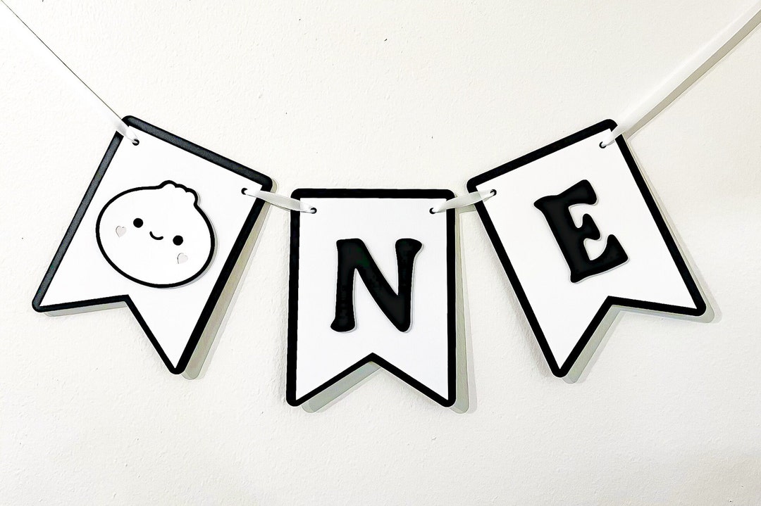 One High Chair Banner for A Little Dumpling Party Decoration, Kawaii ...