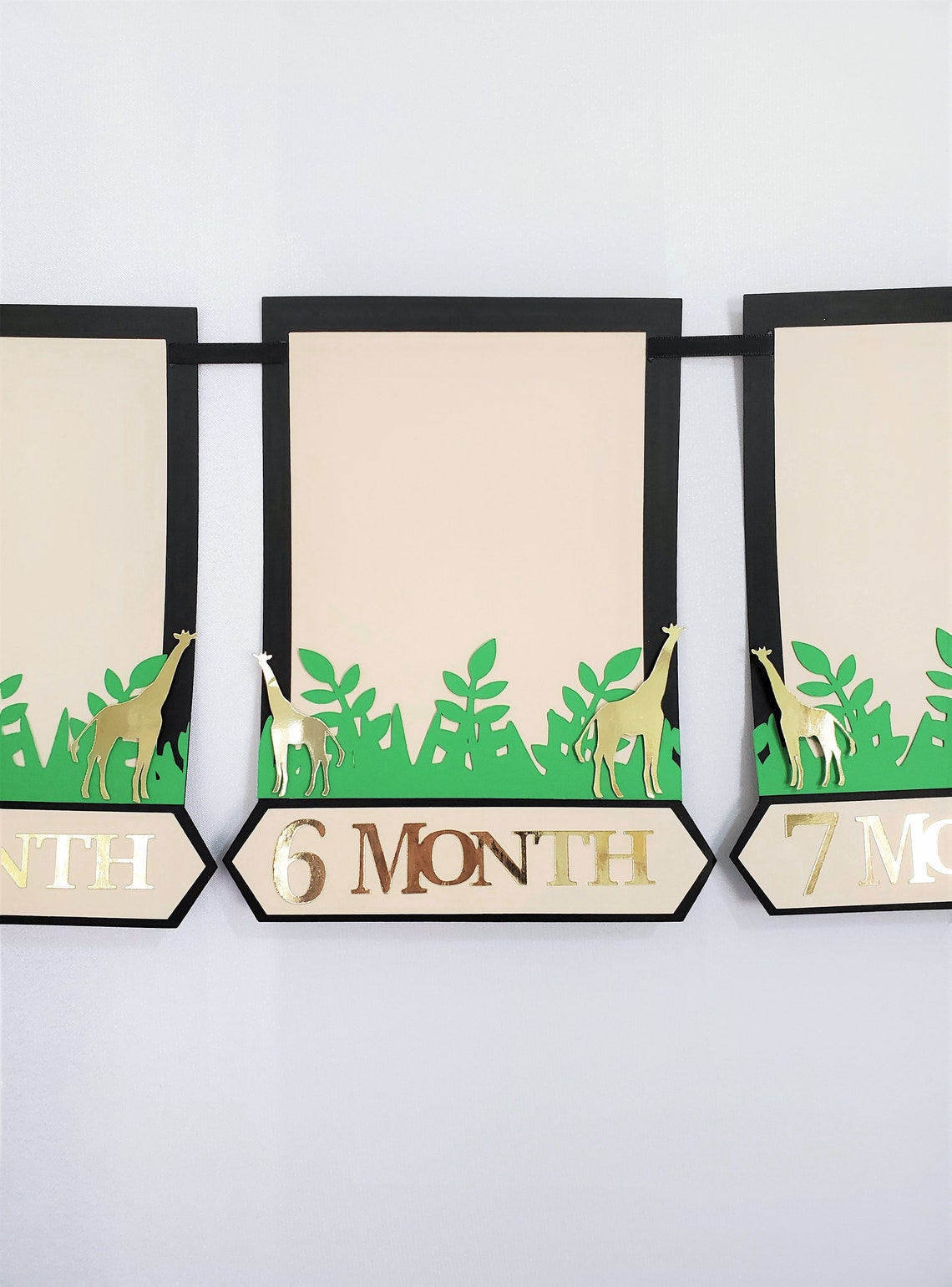 12 Months Milestone Banner for Safari Themed Party Photo | Etsy