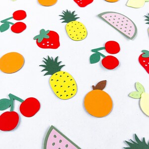 50 Piece Mixed Fruit Confetti for a Two-tti Fruty Party, Fruit Themed ...