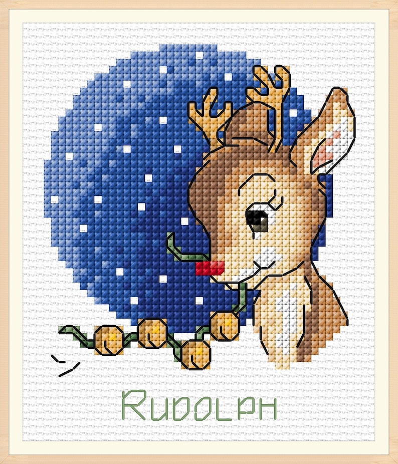 Ming K50002 MD Christmas Rudolph Designed by Maria Diaz 14 Counted ...