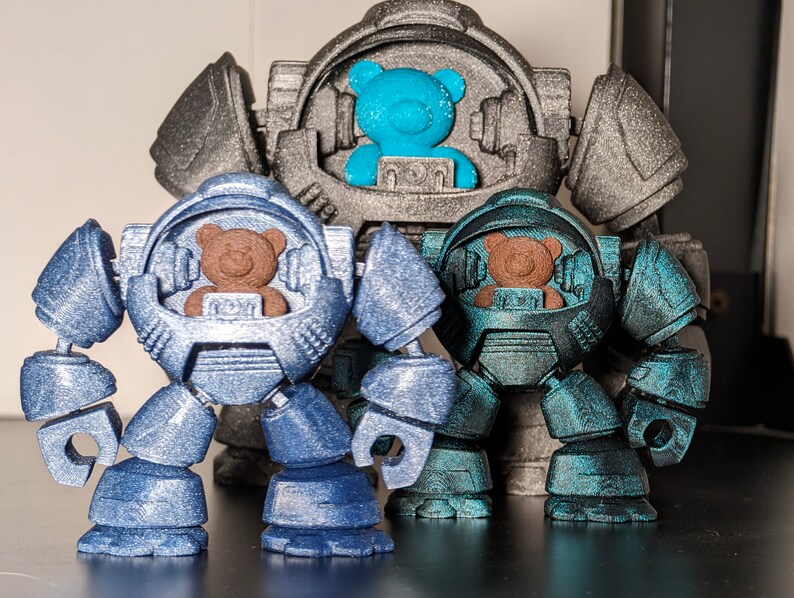 Cute Articulated Teddy Bot - 3d Printed Teddy Bear in an Exo-suit ...