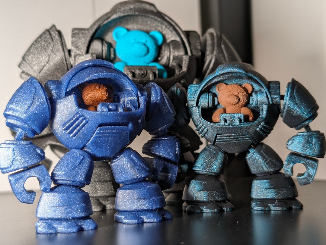 Cute Articulated Teddy Bot - 3d Printed Teddy Bear in an Exo-suit ...