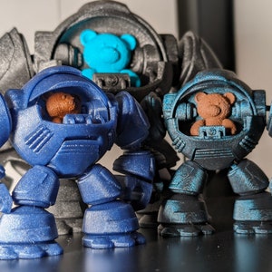 Cute Articulated Teddy Bot 3d Printed Teddy Bear in an Exo-suit Fidget ...