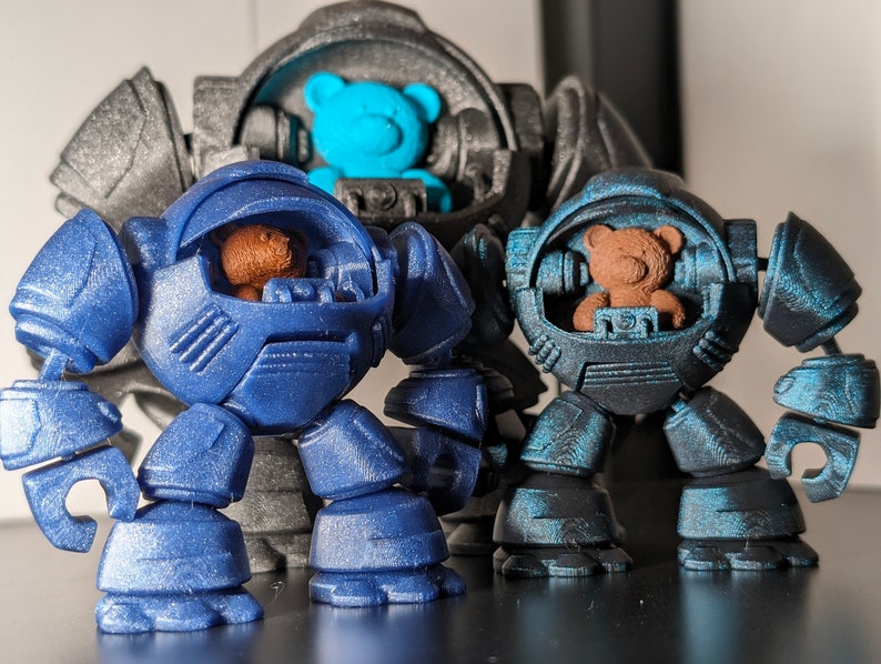 Cute Articulated Teddy Bot - 3d Printed Teddy Bear in an Exo-suit ...