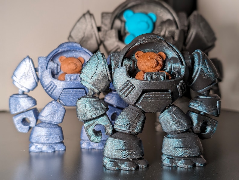 Cute Articulated Teddy Bot - 3d Printed Teddy Bear in an Exo-suit ...