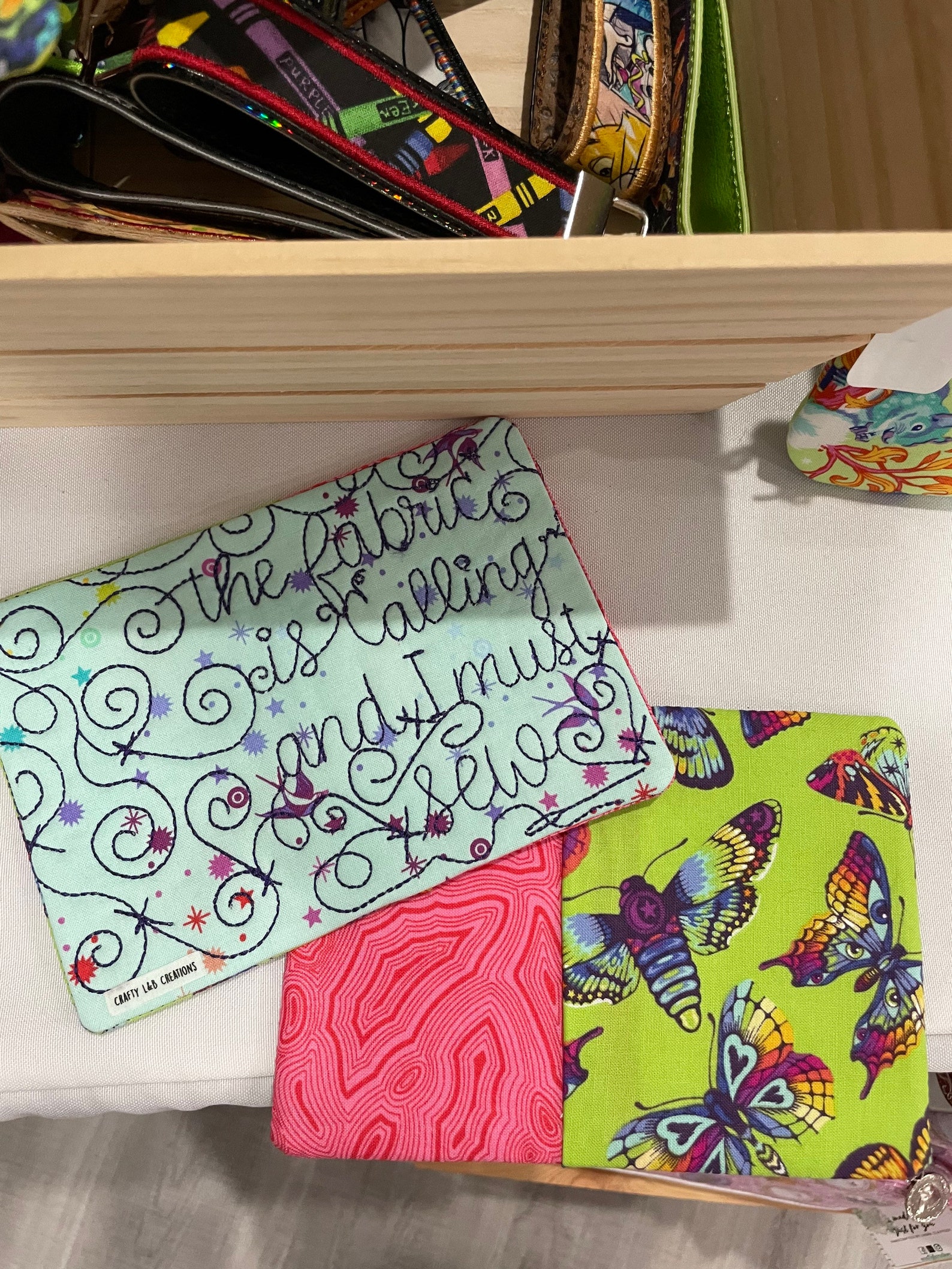 The Fabric is Calling and I Must Sew - Large Coaster; Mug Rug. Tula ...