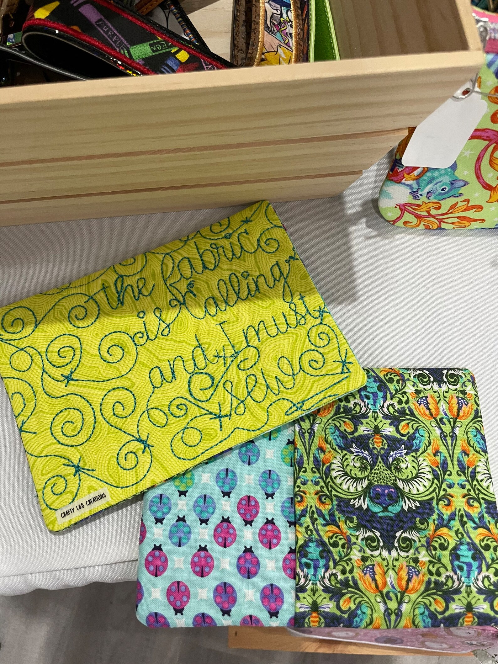 The Fabric is Calling and I Must Sew - Large Coaster; Mug Rug. Tula ...